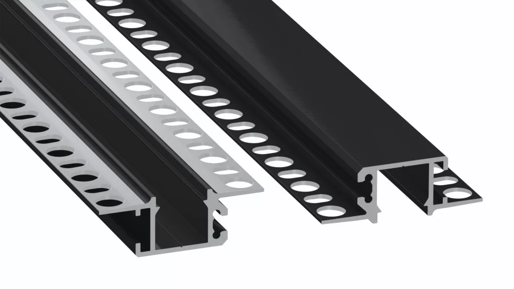LED Alumínium Profil MONO Fekete 2,02 méter - Minőségi LED v